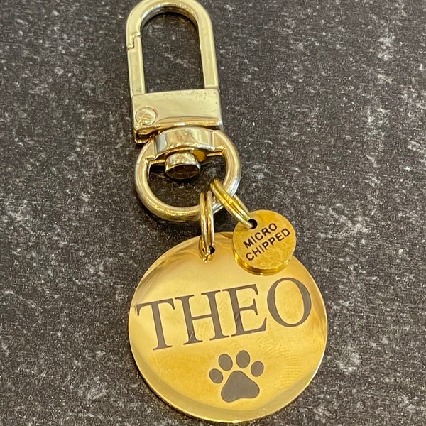 Microchip Dog Tag, Custom Dog Tag, Microchipped, Pet Tag, Dog ID Tag ...
