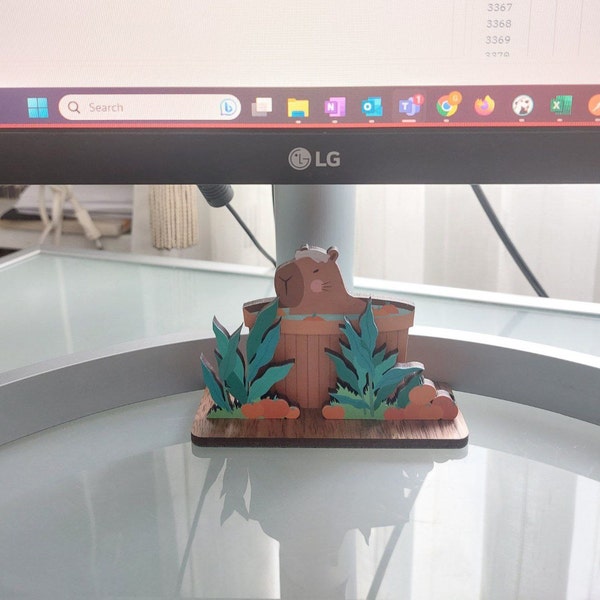 Capybara Spa Onsen Desk Companion Cute Capybaras Gift Kawaii Desk Toy ...