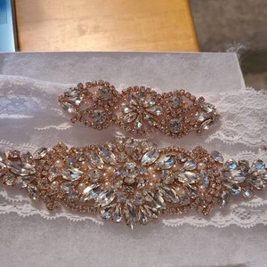 2 GARTERS Wedding Garter and Toss Garter Set-crystal - Etsy