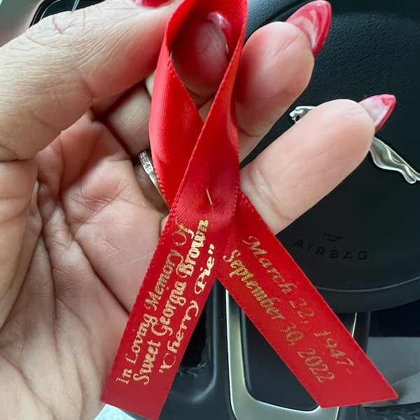 Custom Pinned Lapel Ribbon, Custom Awareness Ribbon, Celebration of ...