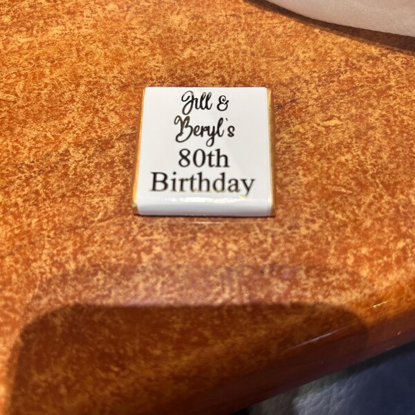 Personalised Happy Birthday Party Favours Chocolate Favours Black ...