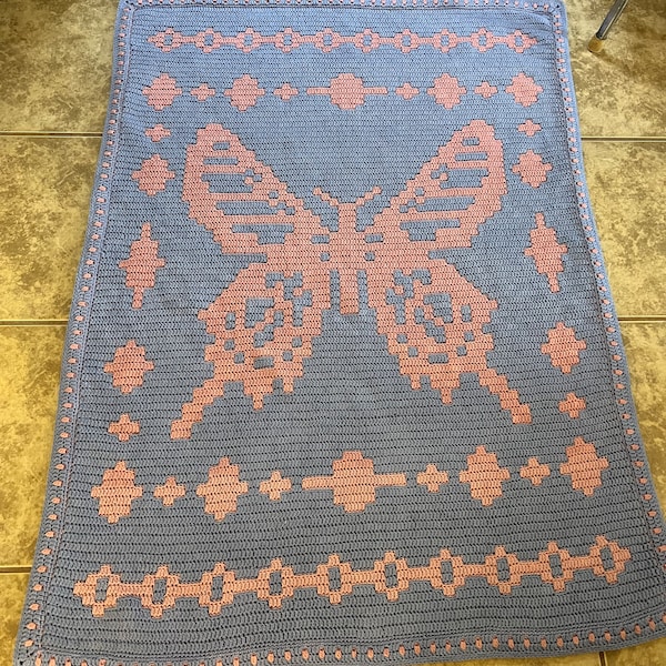 Filet Elephant Blanket Crochet Pattern the Lavender Chair PDF FILE ONLY ...