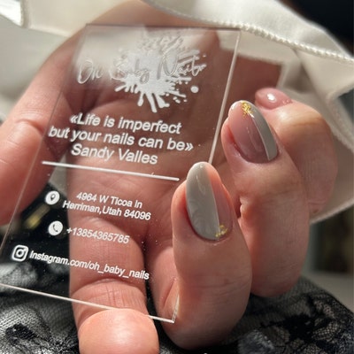 Personalized Clear Acrylic Laser Cut Business Card, Custom Clear ...