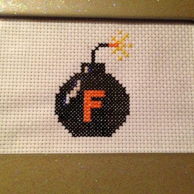 Cheeky F Bomb Cross Stitch Pattern printable PDF Immediate Download ...