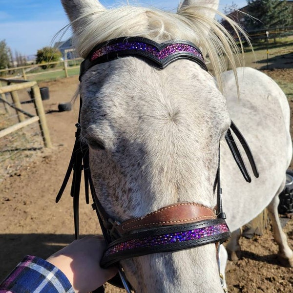 Custom Anatomical Bridle - Dressage Bridle - Fancy Bridal - Bling ...