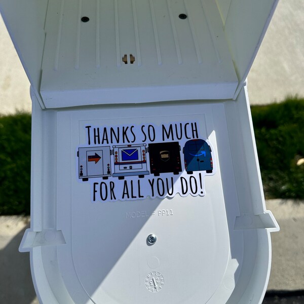 Thank You Mailbox Decal, Mailman Sticker, Mailbox Sticker, Mailbox ...