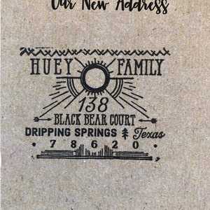 Rustic Address Stamp, Return Address Stamp, Custom Rubber Stamp ...