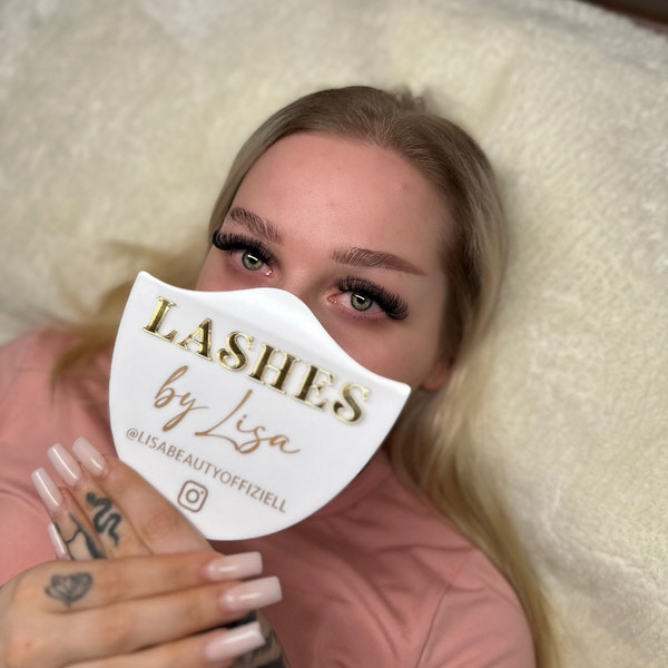 Personalised Eyelash Technician Prop | Handheld Mirror Social Media ...