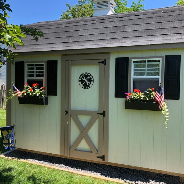Personalized Shed Sign Metal, Tool Shed Sign, Garage Decor, Sign for ...