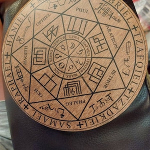 Pendulum Board Handmade Wooden Ritual Disc 6 Inch / 15 Cm Wide Symbol ...