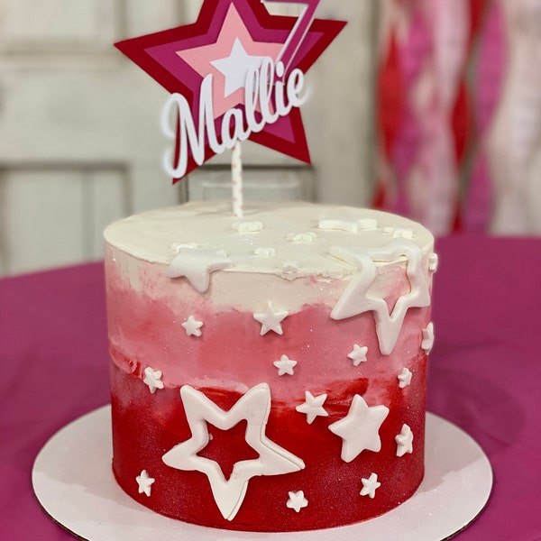 Star Party Cake Topper, American Birthday Party, Girl Doll Party ...