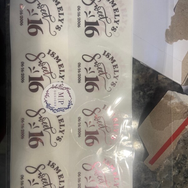 Sweet Sixteen Stickers • Sweet 16 Favor Tags • Sweet Sixteen Stickers ...