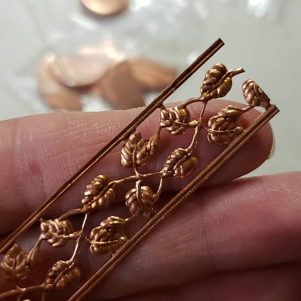 6" Brass or Copper Banding - Winding Leaves Brass Metal Strip Gallery ...