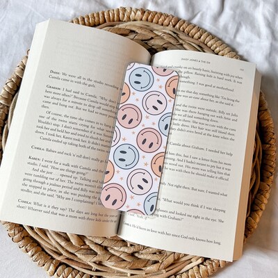 Smiley Face Bookmark Set Individual or Set trendy Bookmark Bookish Gift ...