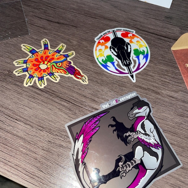 Aesthetic Dinosaur Paleo Art Vinyl Sticker Collection: Carnotaurus ...