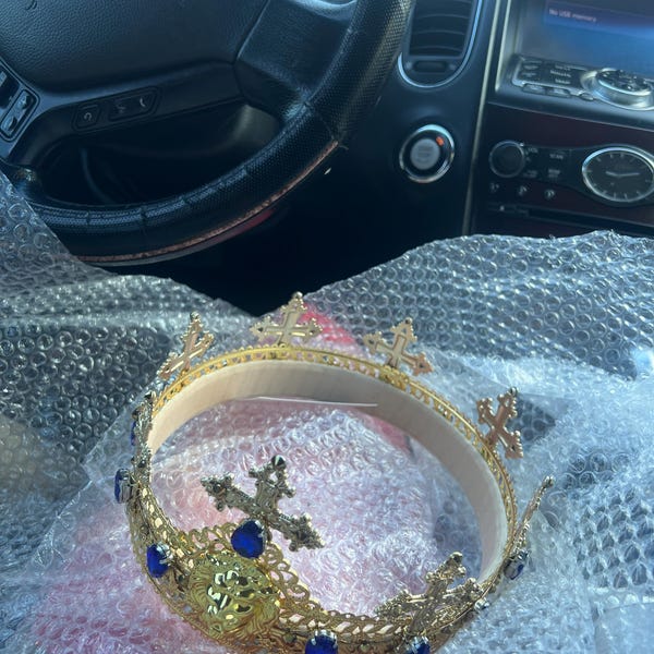 Couple Crowns King Crown for Men, Queen Crown, Man's Crown, Royal Blue ...