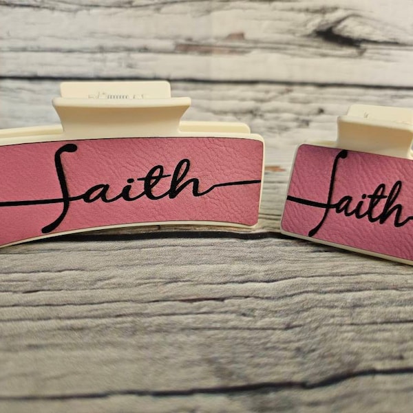 Faith Cross Hair Clip SVG File for Laser Cutters, Large and Small Claw ...