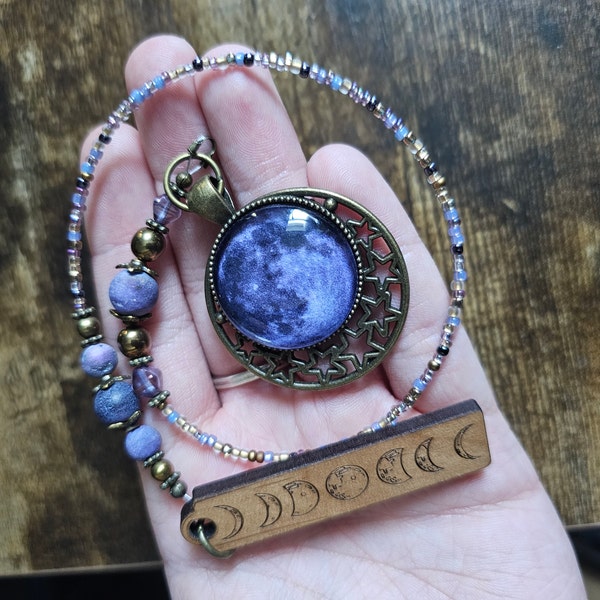 Moon Phase Bookmark, Choose Your Moon, Unique Bookmark, Beaded Moon ...