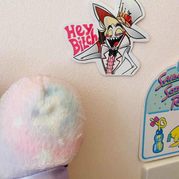 Lucifer | Hazbin Hotel Handmade Stickers | Die Cut Sparkle Laminate ...