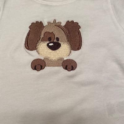 Puppy Pocket Peeper Embroidery Design, Puppy, Embroidery Design ...