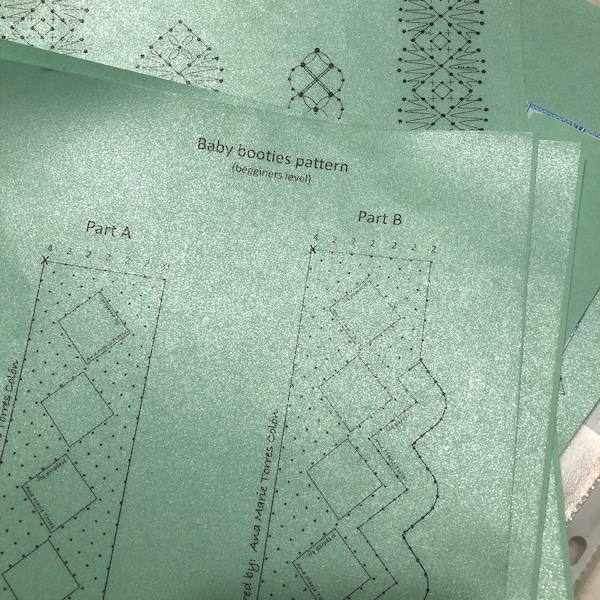 Bobbin Lace Patterns: Baby Headbands & Shoes (PDF Pattern) - Etsy