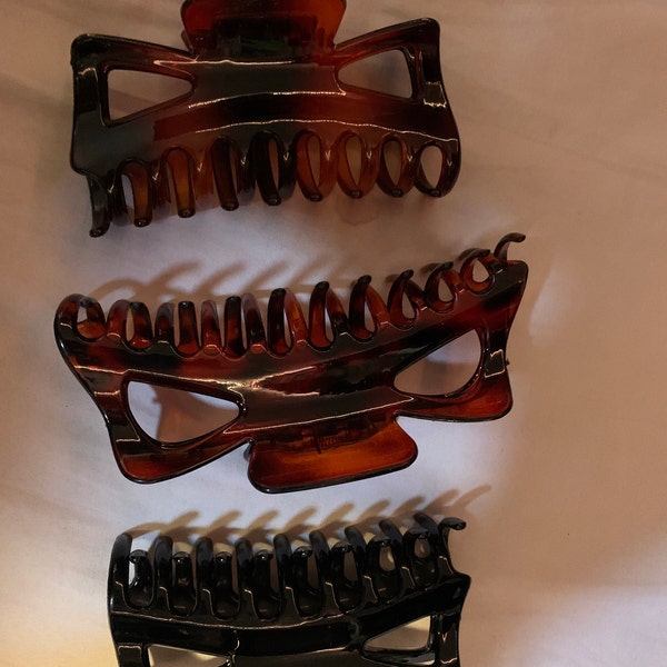 Extra Large Big Flexible Bendable Plastic Banana Hair Comb Clip Women ...