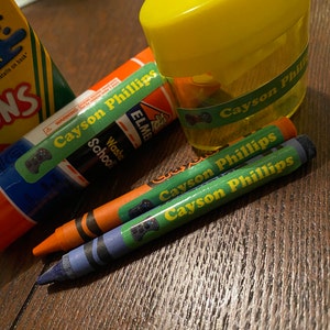 72 Skinny School Labels Great for School Supplies Long Skinny - Etsy