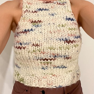 Your Everyday Tank Top Digital Download Chunky Knit Crop Top Pattern ...