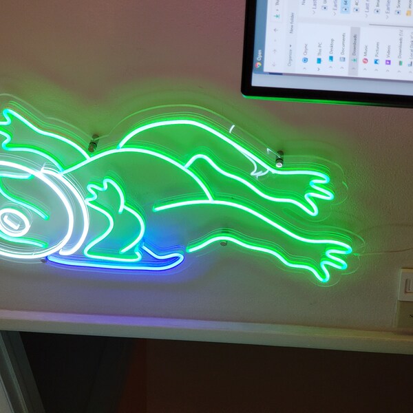 Crazy Frog Frog Astronaut - LED Neon Sign, Custom Neon, Neon Light - Etsy