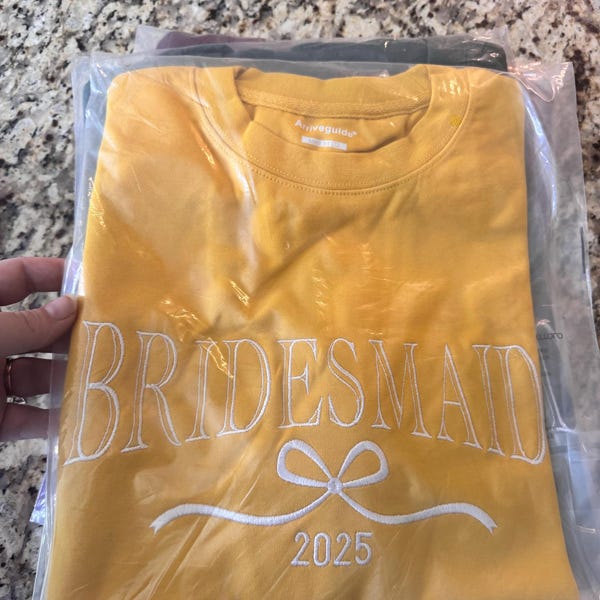 Custom Bride/maid of Honor/bridesmaid Embroidered Sweatshirt, Bridal ...