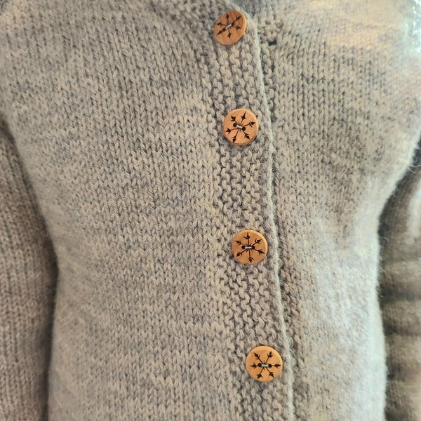 Wooden Buttons Handmade, Small Snowflake Buttons, 3/4 Inch or 20mm ...