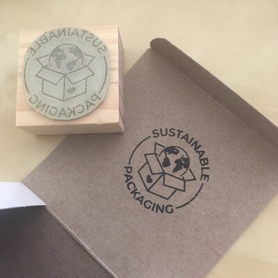 Sustainable Packaging Stamp for Small Business Recycle Stamp - Etsy