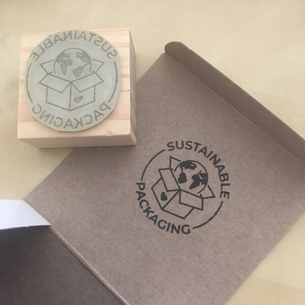 Sustainable Packaging Stamp for Small Business, Recycle Stamp for ...
