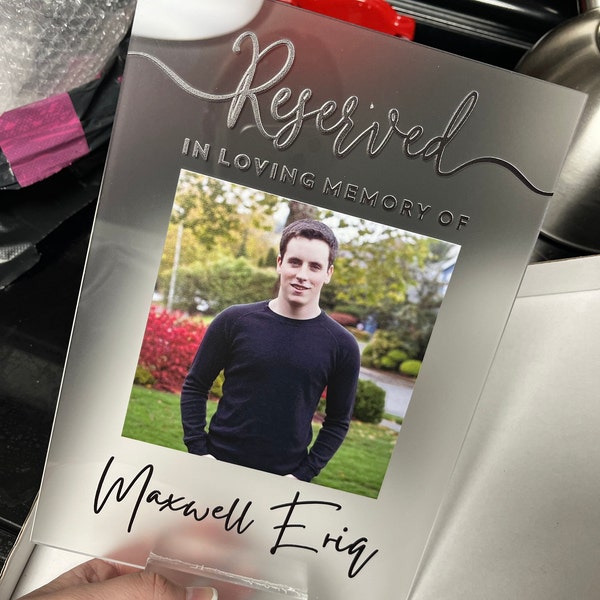 Reserved Memorial Sign Wedding Decor, Custom Memorial Plaque Sympathy ...