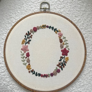 Floral Alphabet Letter R Initial Embroidery PDF Pattern, Instant ...