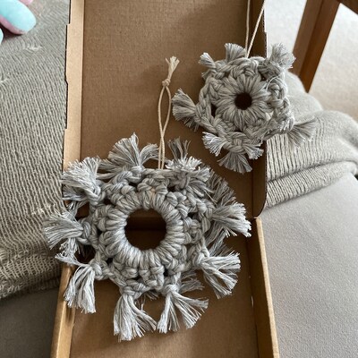 Digital Download Macrame Snowflake Tutorial , Christmas Decoration ...