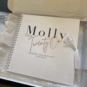 Personalised 21st Birthday Guestbook, 21st Scrapbook, Birthday Memory ...