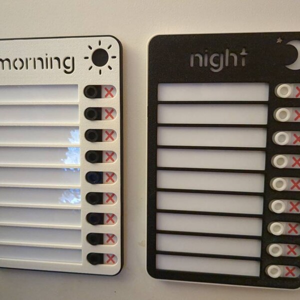 9 Slot Sliding Chart, Routine Chart, Daily Checklist, Kids Daily Tasks ...