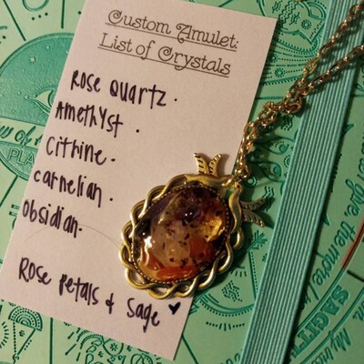 DESIGN Your Own AMULET custom Order, Crystals, Jewelry, Necklace ...