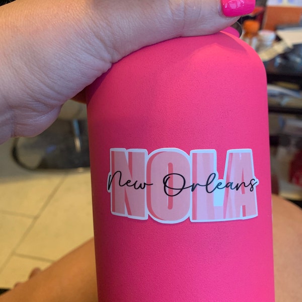 New Orleans Louisiana Sticker / NOLA / Southern / Decal / Laptop / Pink ...