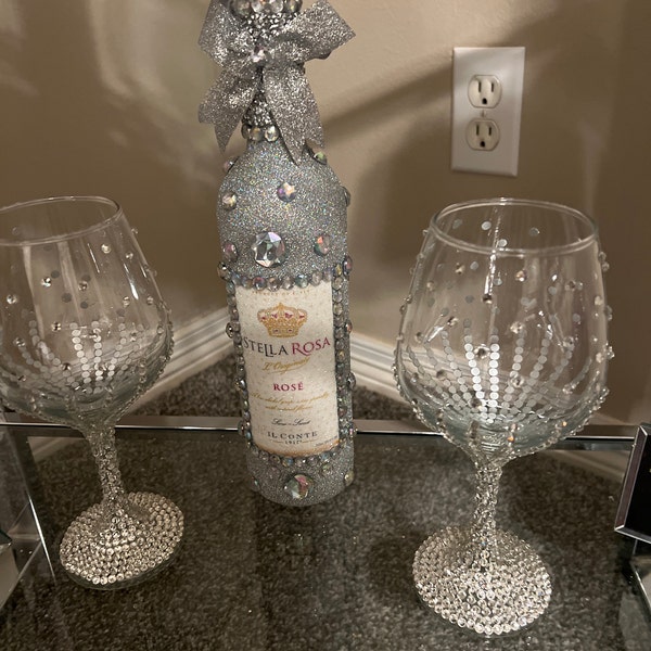 Luxury Diamond Wine Glass - Bling Glassware for Special Occasions ...