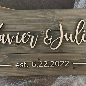 First Name Sign, Wedding Gift, Girlfriend Gift, Boyfriend Gift ...