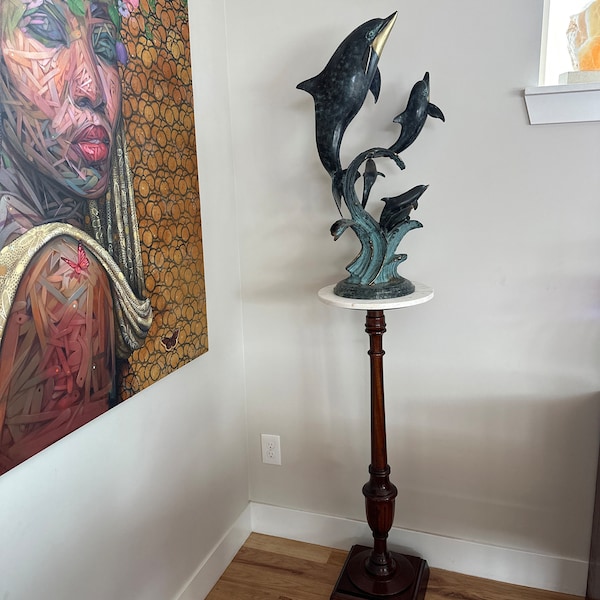 Bonnie Grilli Folk Art Cat & Sunflowers Painting Acrylic on Board ...