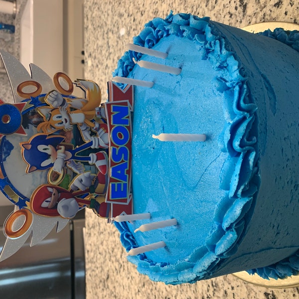 3D Sonic the Hedgehog Cake Topper: Birthday Party Decor - Etsy