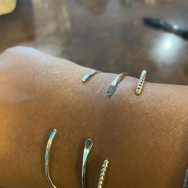 Twisted Silver Rope Cuff Bracelet, Thin Silver Bangle, Layering Cuff ...