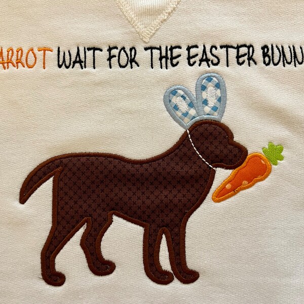 581 Easter Dog 2 Embroidery Applique Design - Etsy