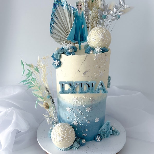 Froze Ice Queen , Ice Princess, Cake Topper, Dried Flower Cake - Etsy UK