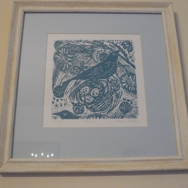 SUMMER HARE- Original Linocut Print - Etsy