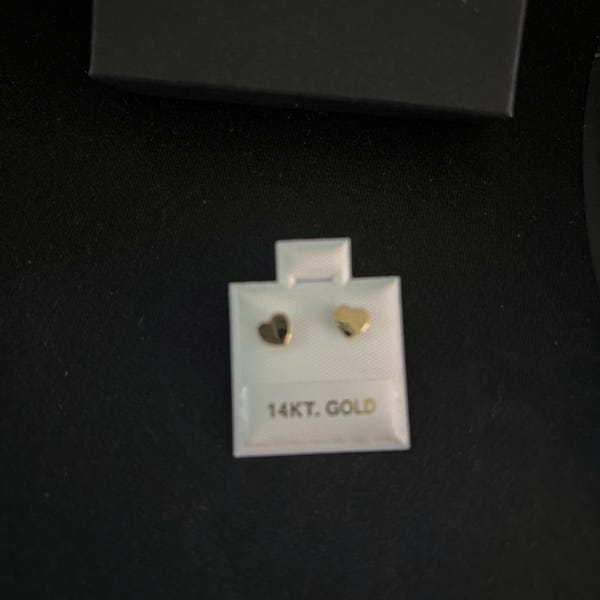 14k Solid Yellow Gold Plain Square Screw Back Earrings,minimalist ...