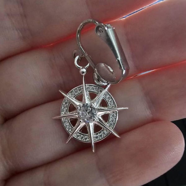 Baldurs Gate 3 Gale Earrings 1:1 Replica 925 Silver With Sparkling Gem ...